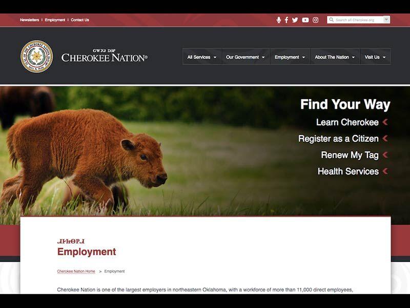 Cherokee Nation revamps its website | Services | cherokeephoenix.org