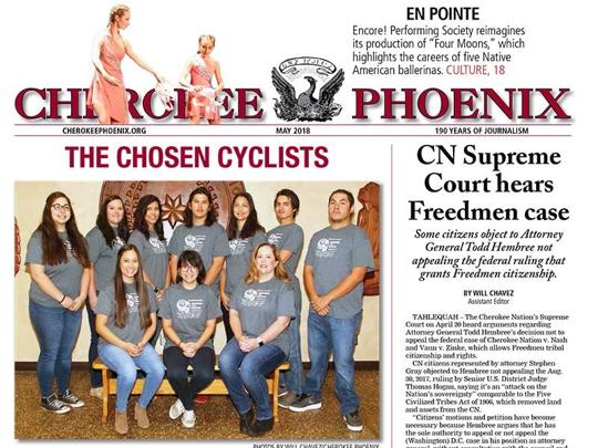 May 2018 issue of the Cherokee Phoenix available online | Archives ...
