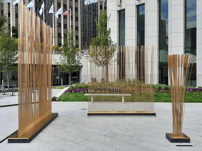 Aon Center unveils updated South Plaza | New Eastside ...
