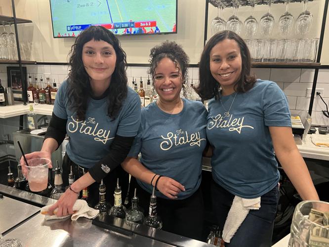 Israel Idonije and Chef Gillanders celebrate Staley opening | Candid ...