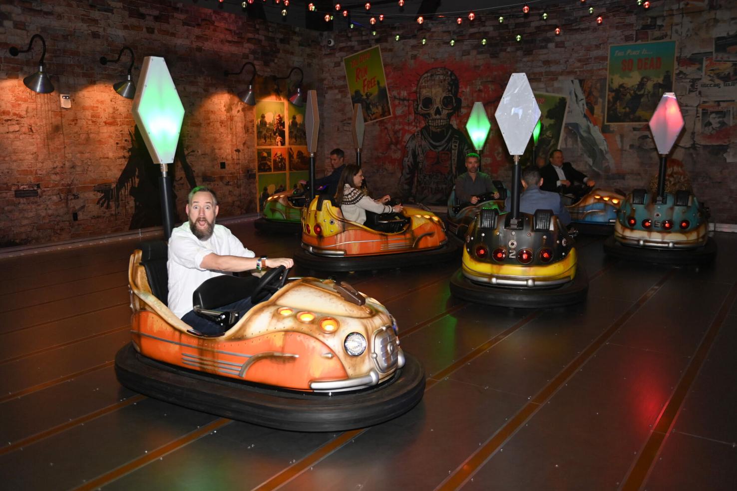 Guests play games during Grand Opening Night at Wonderverse by Sony ...