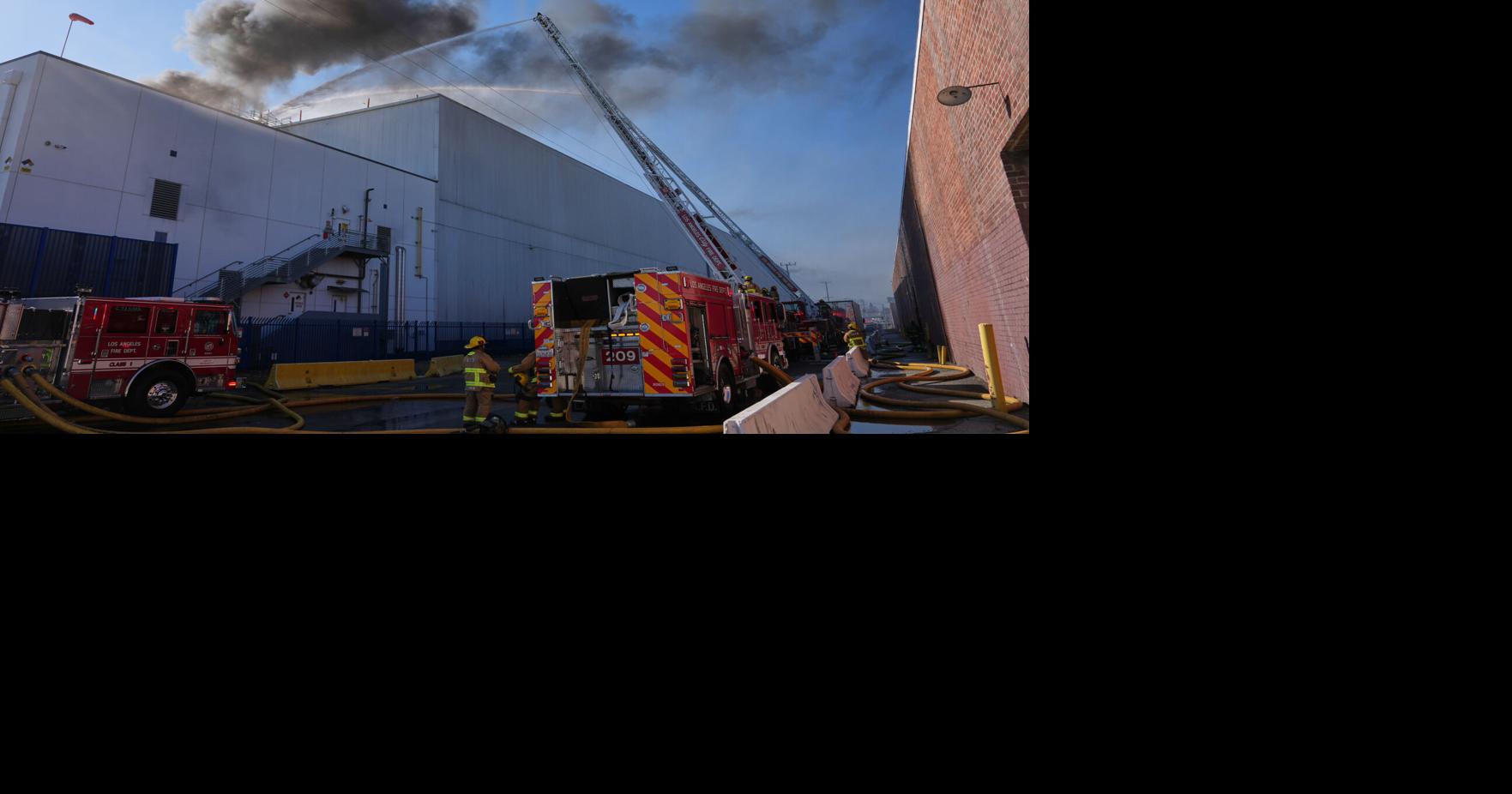 Los Angeles warehouse fire prompts shelter-in-place orders due to ...