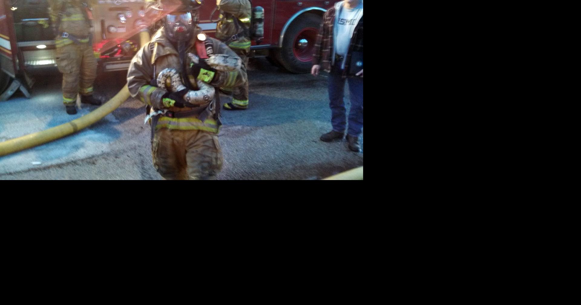 Firefighter rescues 6-foot python from blaze | News | chronicleonline.com
