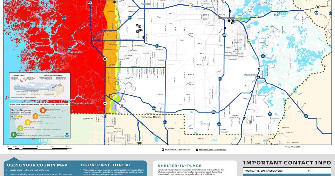 Citrus County Evacuation & Shelter Map | Local News | chronicleonline.com