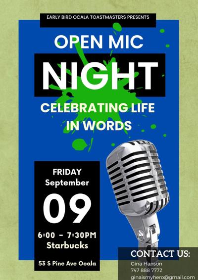 Early Bird Ocala Toastmasters is hosting a free open mic event | Local ...