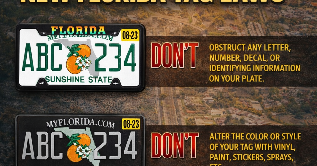 New license plate law doesn't ban all frames, state tells sheriffs ...