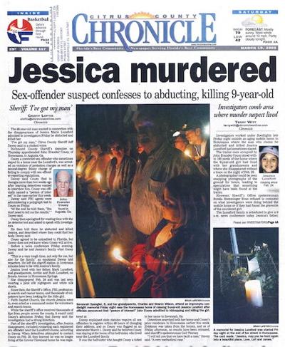 Jessica Lunsford 20 years since her loss | | chronicleonline.com