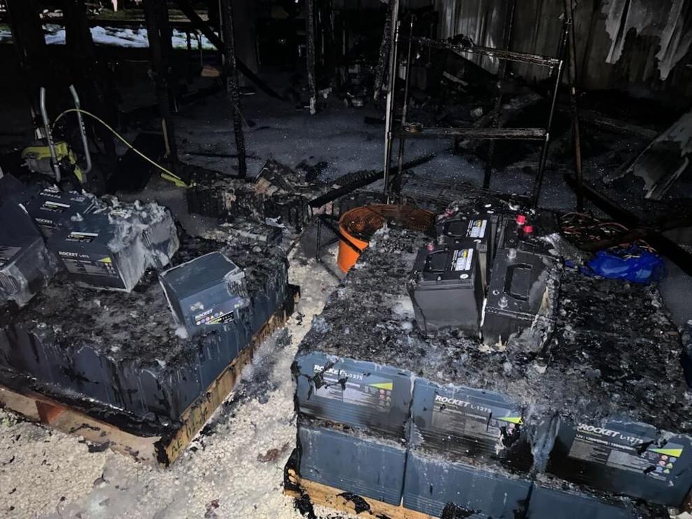 Commercial garage fire contained; caused by stored lithium-ion ...