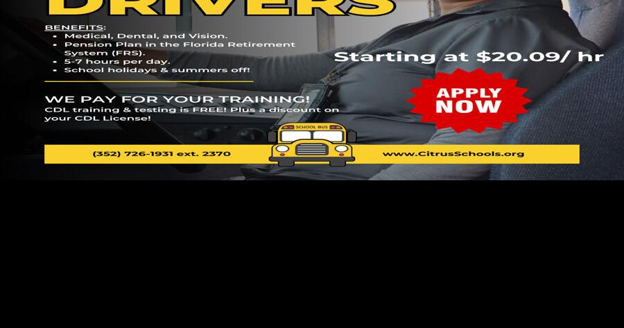 School bus drivers needed | Education | chronicleonline.com