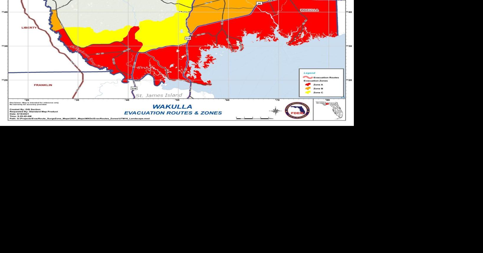 Wakulla County Evacuation Map | Local News | chronicleonline.com