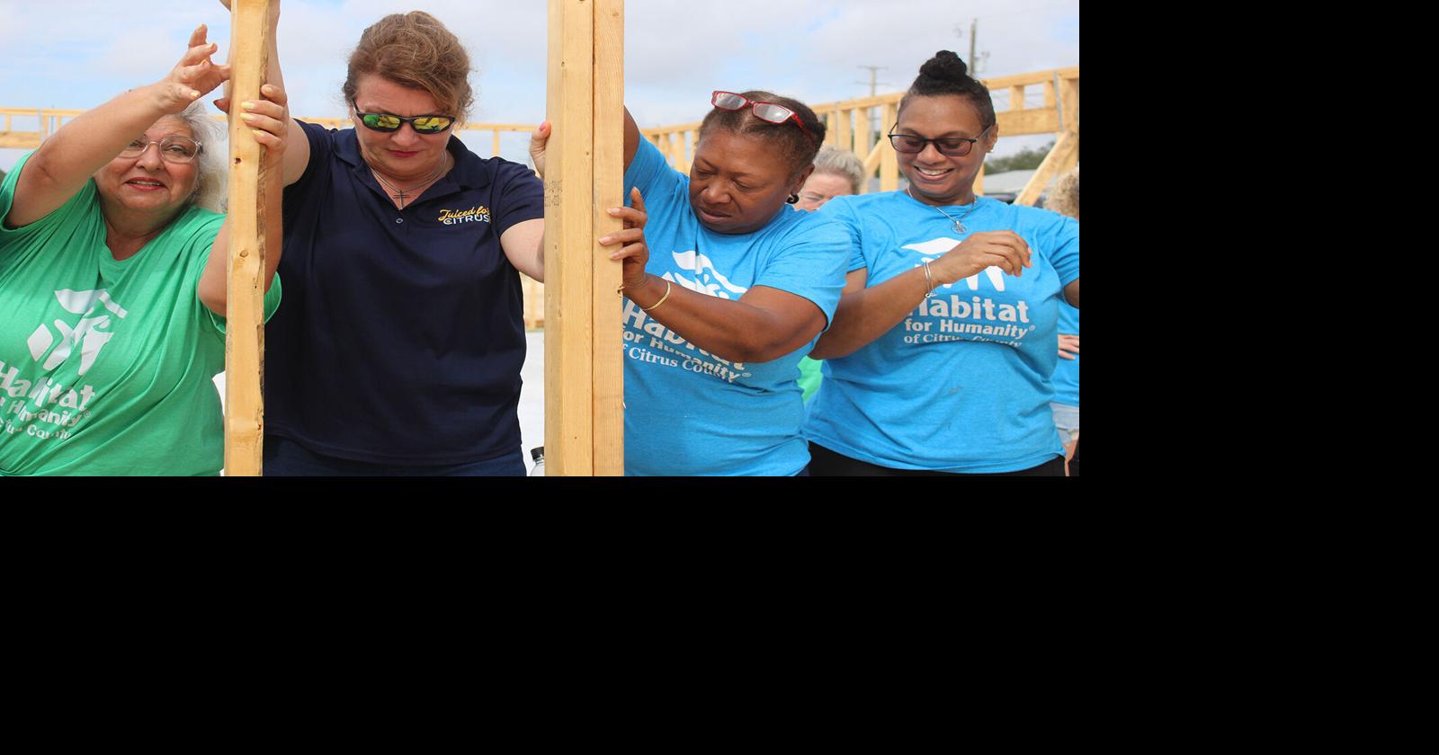 Milestone moment: Habitat supporters raise the wall on milestone build ...