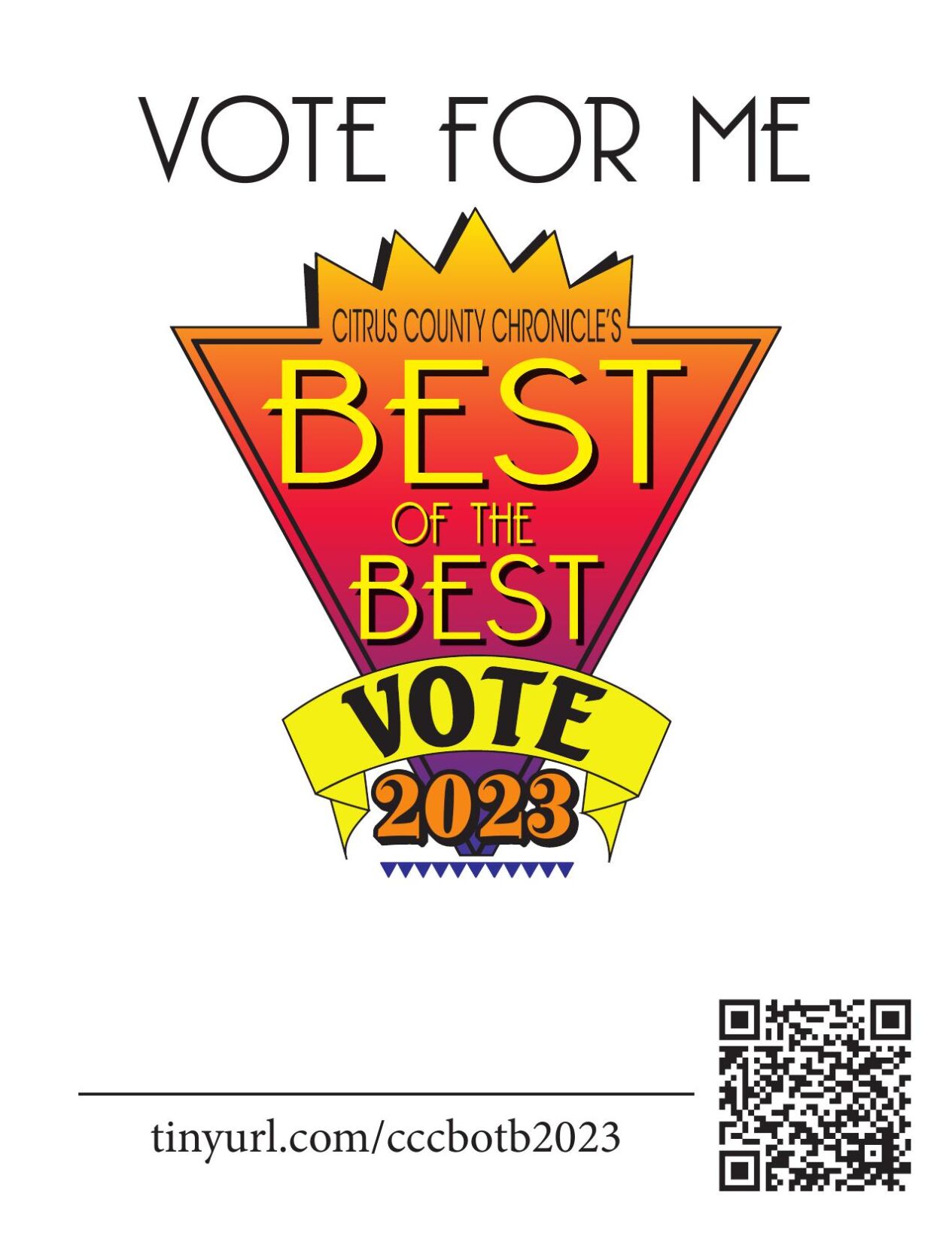 Vote for Me Poster 8.5 x 11 | Best Of The Best | chronicleonline.com
