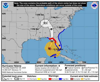 The latest storm track | Hurricane Guide | chronicleonline.com