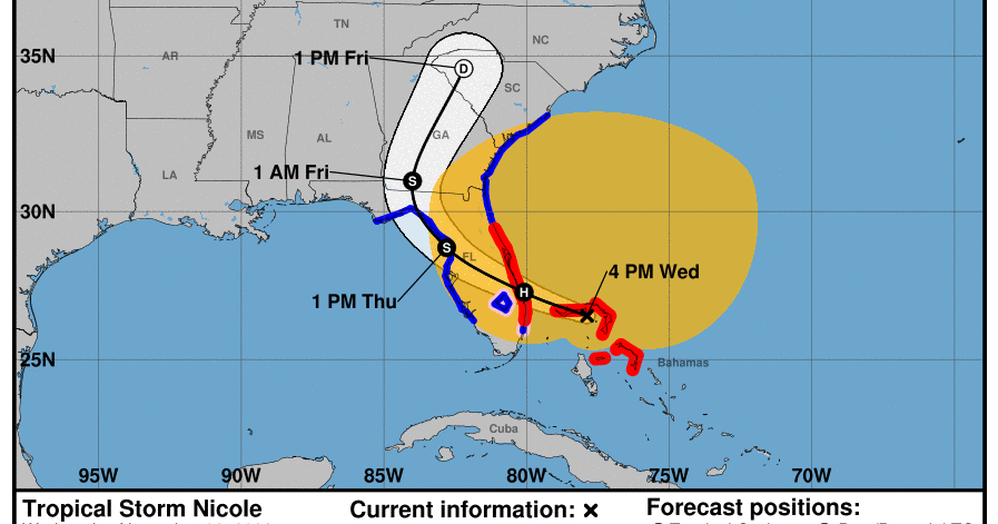 Nicole sets sights on Florida coast: Citrus awaits impacts | Local News ...