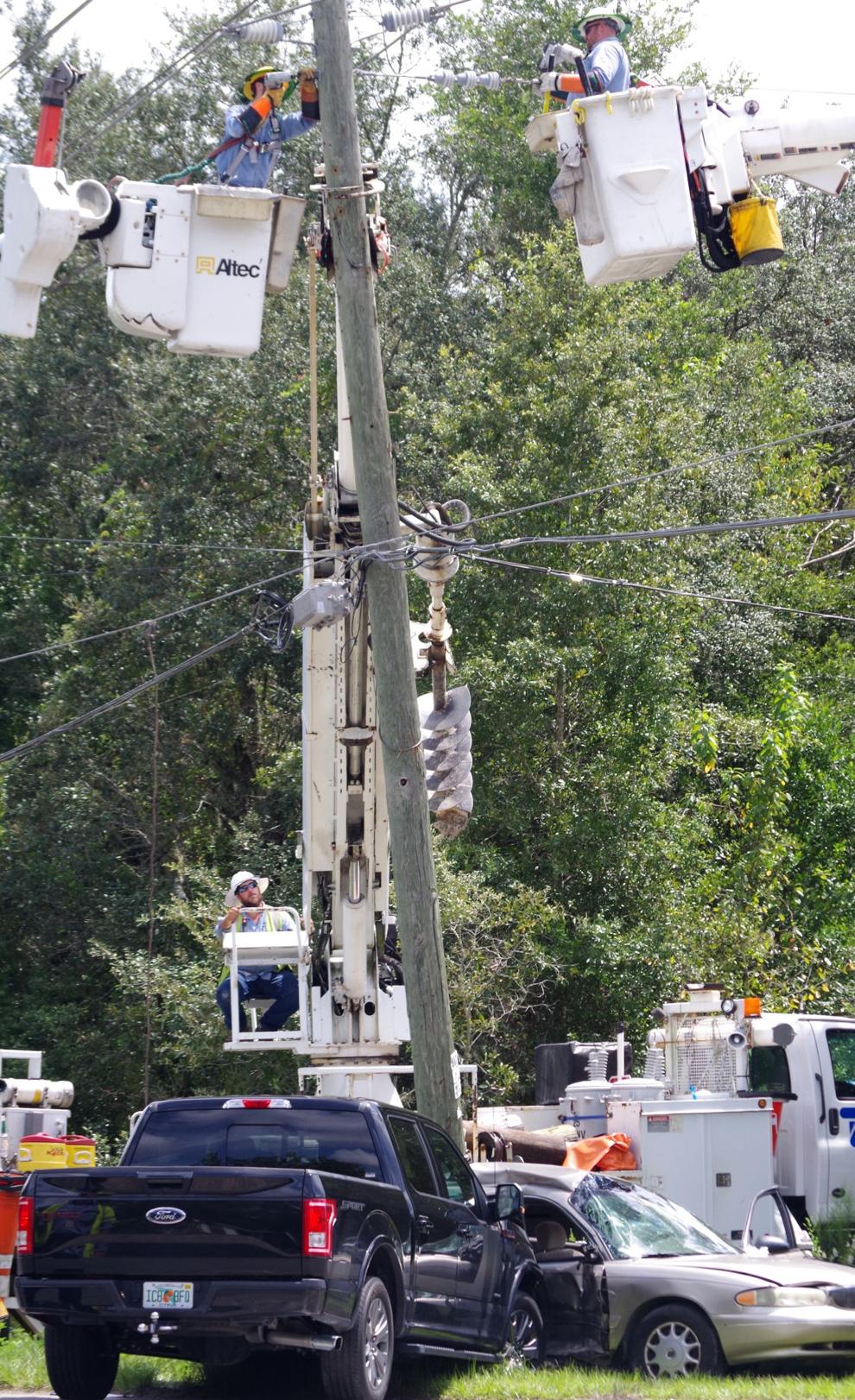 Drivers hospitalized, utility pole damaged after vehicles crash | Local ...