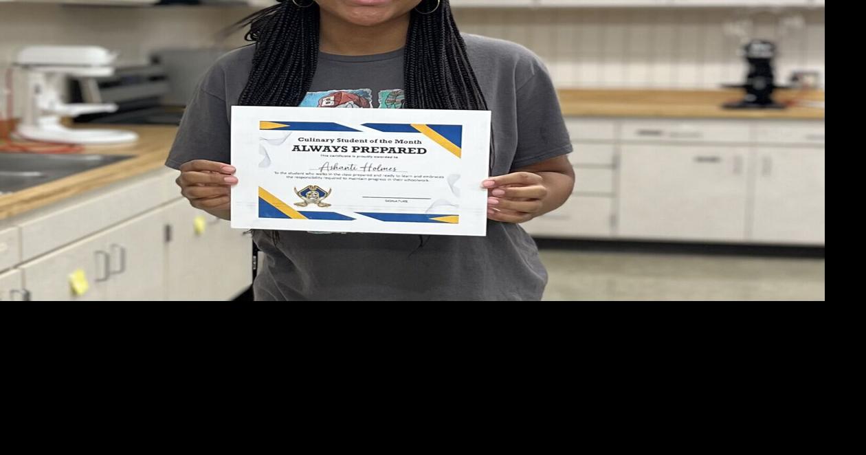 Freshman chosen as Culinary Student of the Month | Education ...