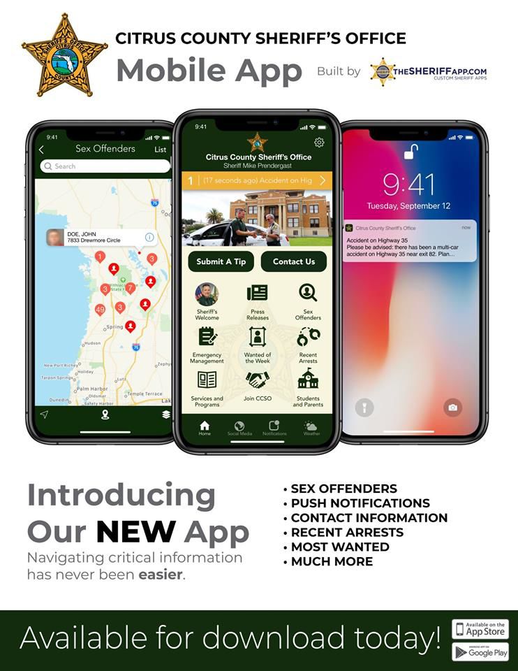 CCSO rolls out new mobile app | Crime & Courts | chronicleonline.com