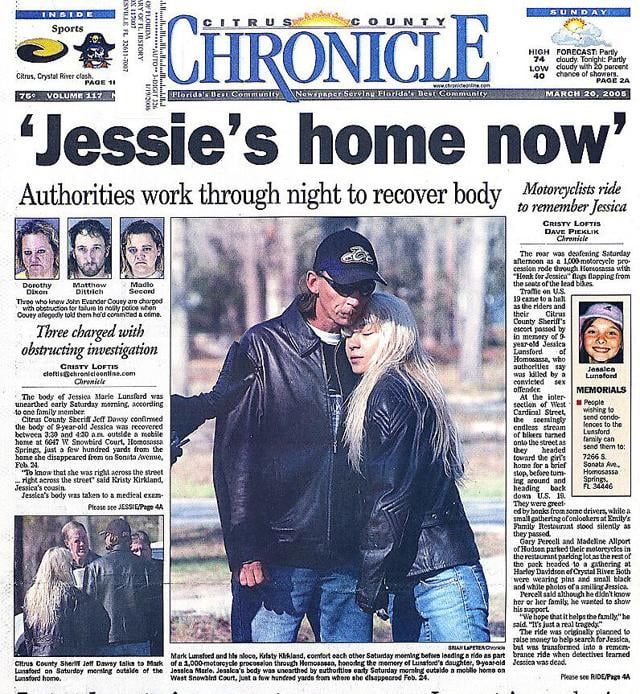 20th anniversary of Jessica Lunsford's tragic death | Local News ...