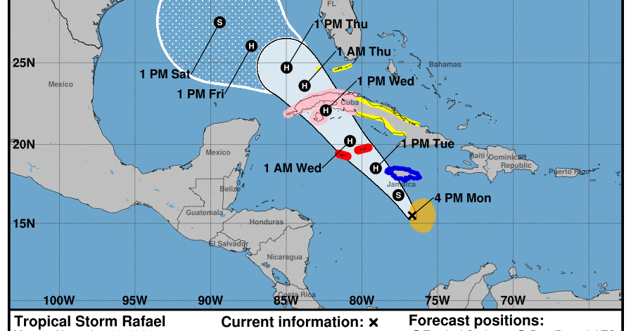 Rafael is now a tropical storm | Hurricane Guide | chronicleonline.com