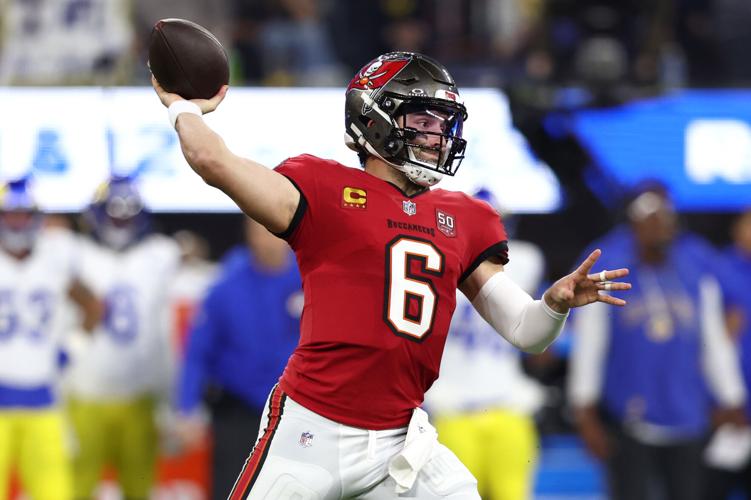 Buccaneers QB Baker Mayfield suffers sprained left shoulder in loss to Rams | NFL Sports ...