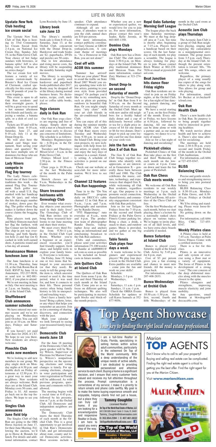 Page A20 | Marion Citizen | chronicleonline.com