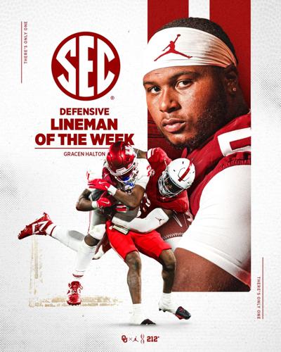 Gracen Halton of OU named SEC Defensive Lineman of the Week | Sports ...
