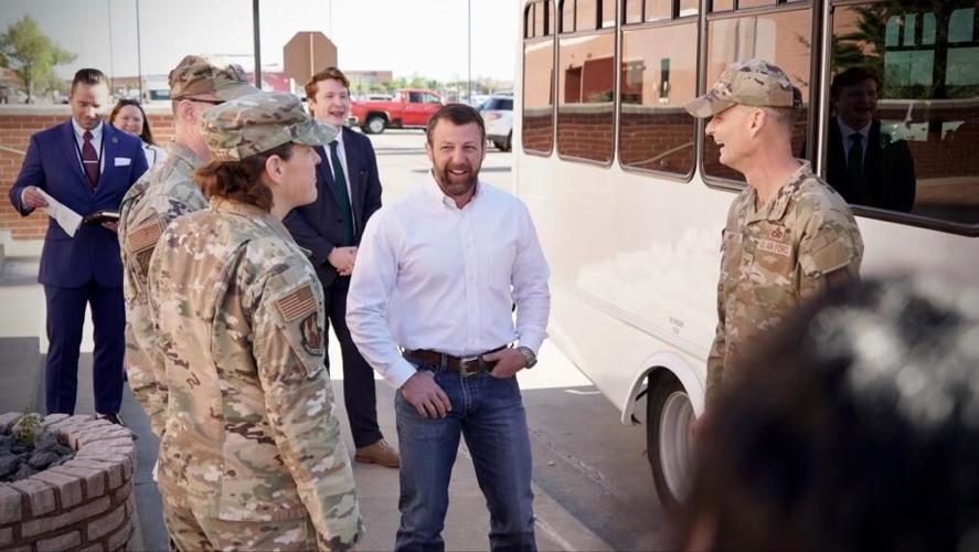 Senator Markwayne Mullin gets Operations Update during visit to Tinker ...