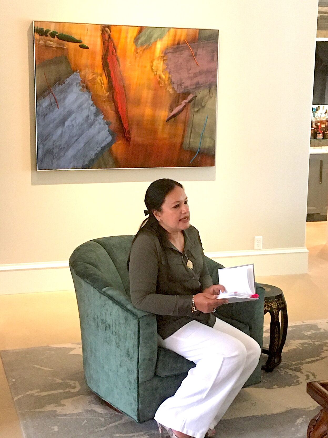 With inspirations from Kashmir and Oklahoma, from Viktor Frankl and her family, Nyla Khan ...