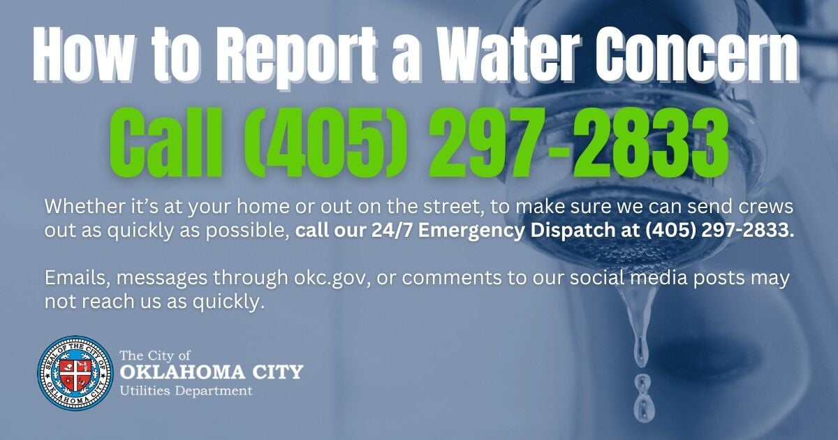 Water conservation notice: Oklahoma City residents asked to reduce ...