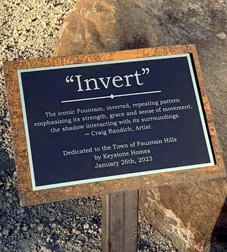 New public art sculpture 'Invert' dedicated to Town of Fountain Hills ...