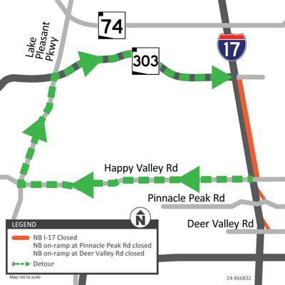 ADOT alert: Northbound Interstate 17 closed this weekend in north ...