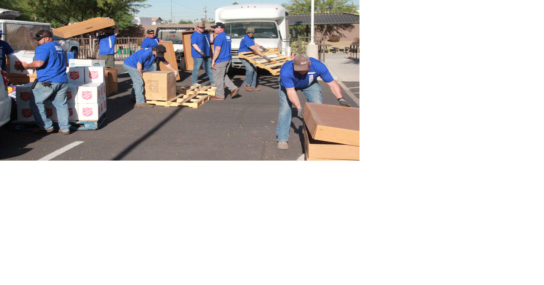 SRP employees pack heat relief kits, food boxes for Salvation Army ...