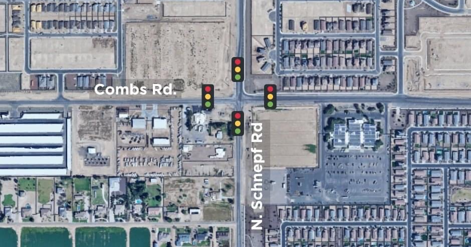 Temporary traffic signals installed at congested intersection in San ...