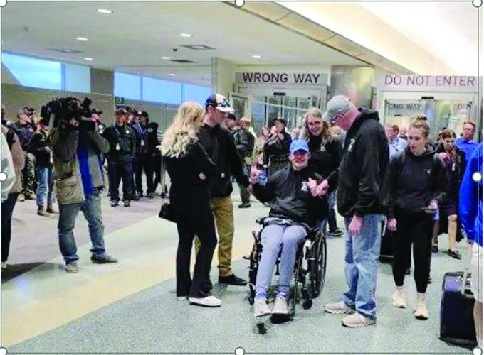 Injured wildland firefighter Justin Shaw welcomed home in Idaho | News ...