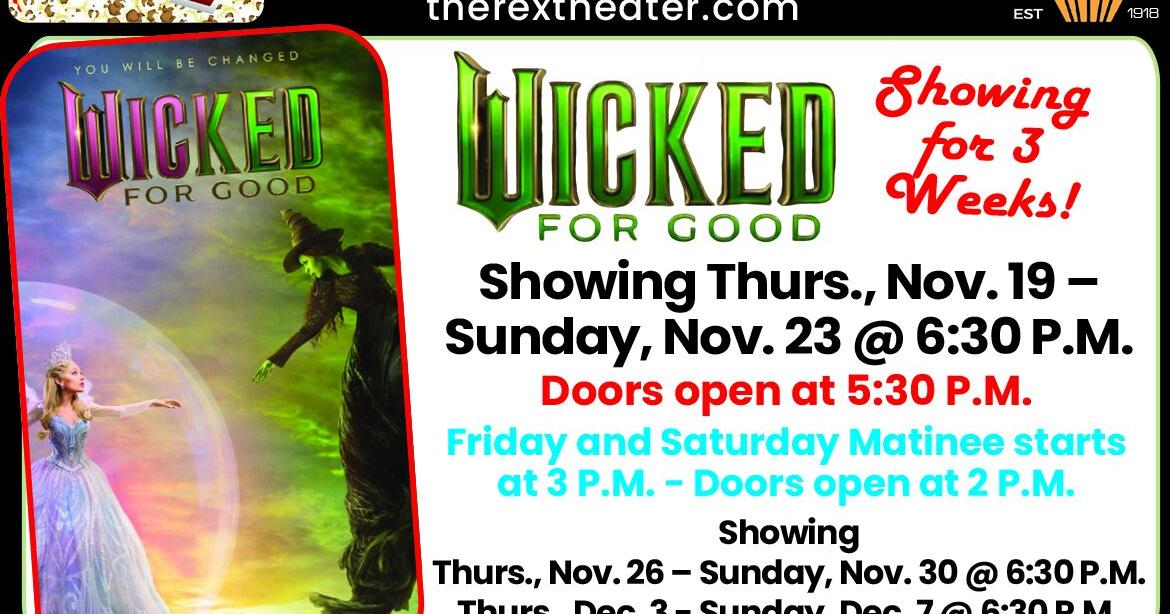 At the Rex for the week of November 19, 2025 | At The Rex Theatre ...
