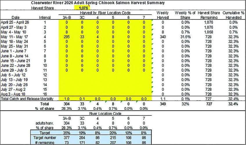 Spring Chinook fishery update | Top Stories | clearwatertribune.com