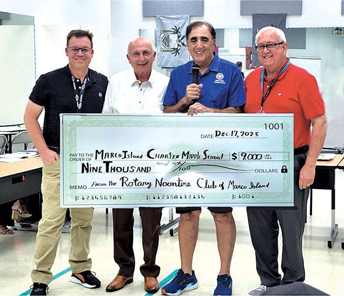 Noontime Rotary Gives to Marco Charter Middle School | Community Scene ...