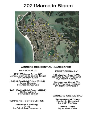 Winners of the 2021 Marco in Bloom Contest | Events | coastalbreezenews.com