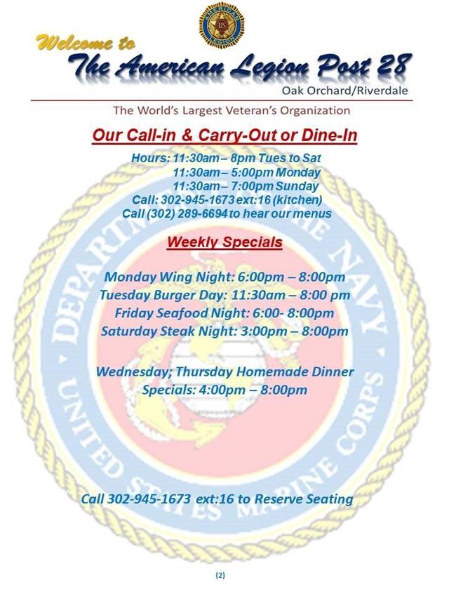 American Legion Post 28 reopening for dining | Food | coastalpoint.com