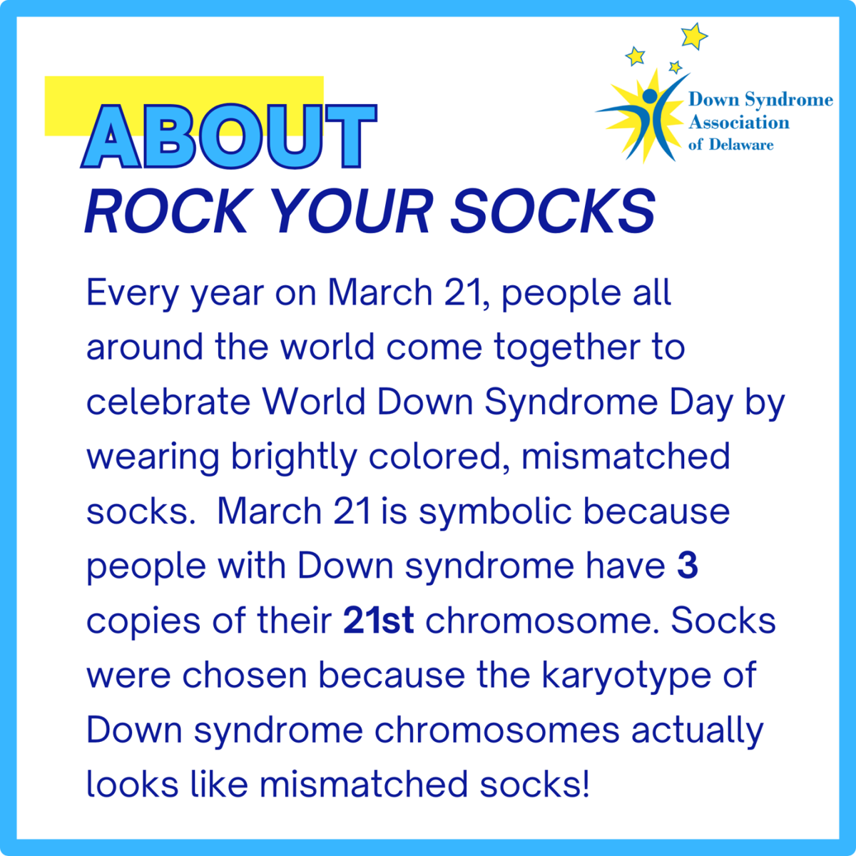 Down Syndrome Association to distribute 50,000 socks through Rock Your ...