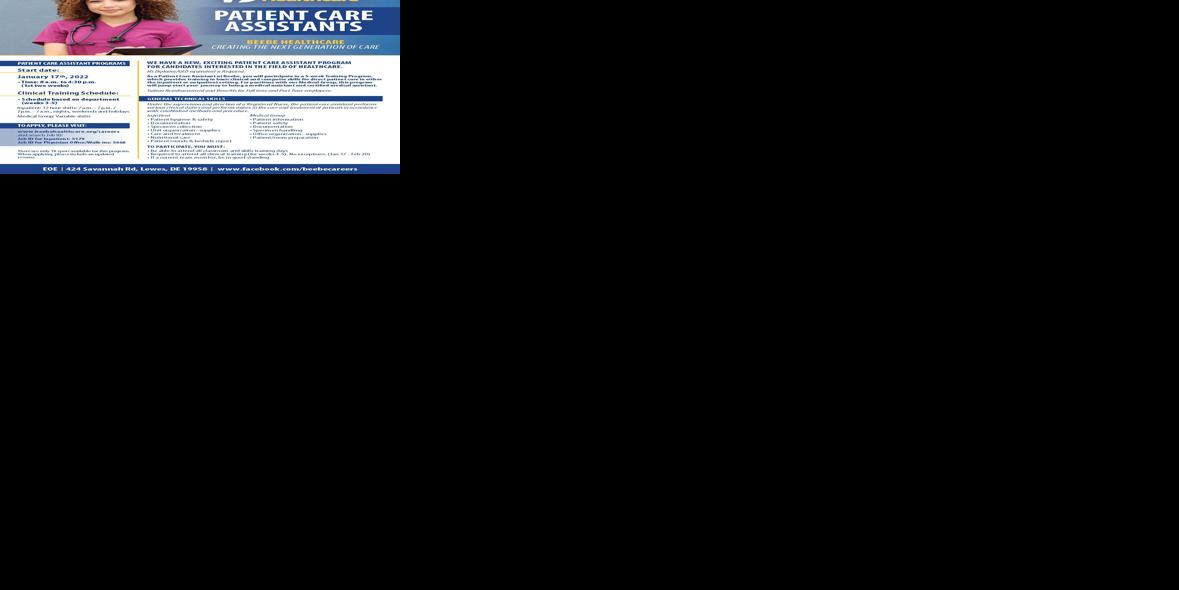 Beebe offering multiple patient care assistant programs | Business ...