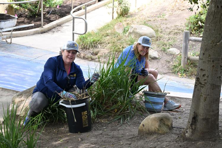 Volunteers beautify Tomol Interpretive Play Area | News | coastalview.com