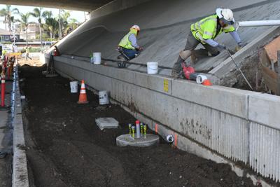 Crews focus on landscaping in Summerland, grinding pavement near Padaro ...