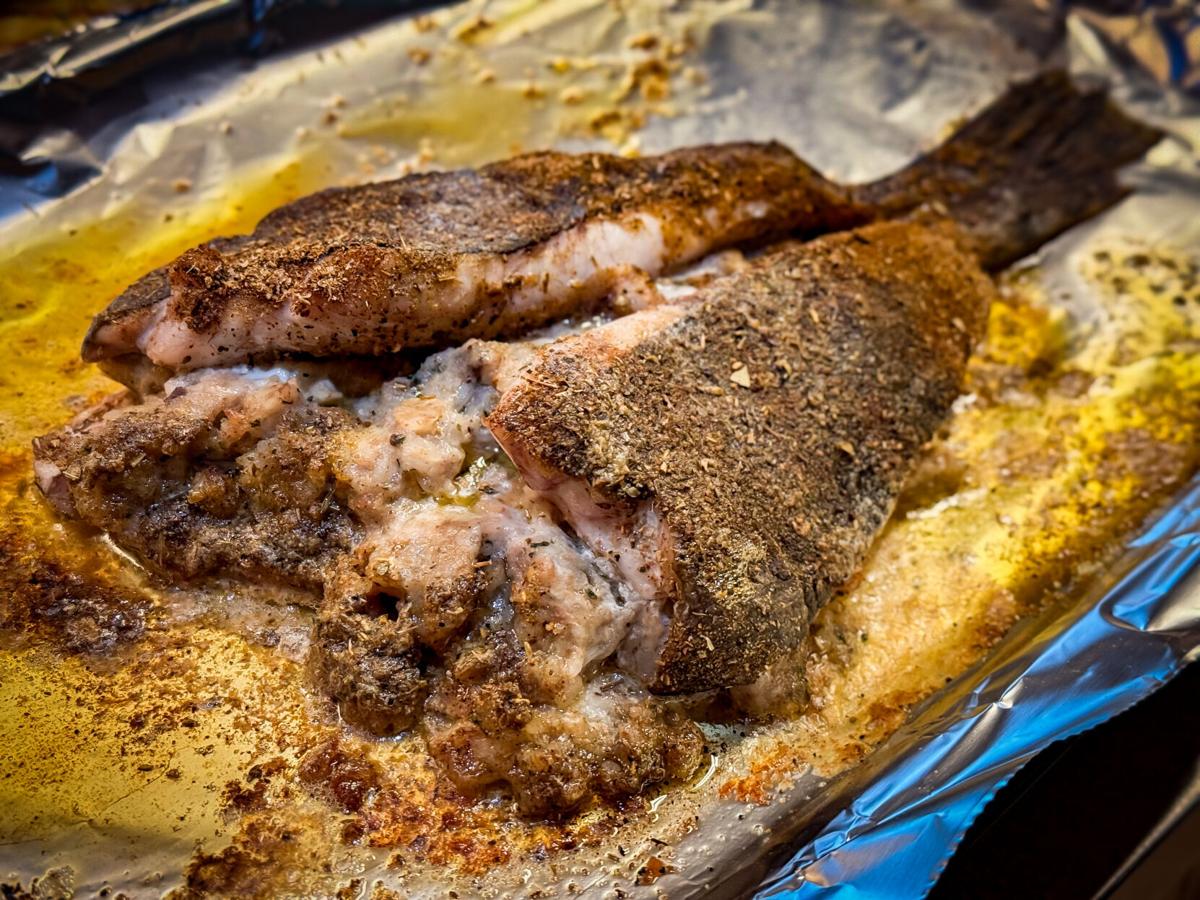 whole roasted flatfish