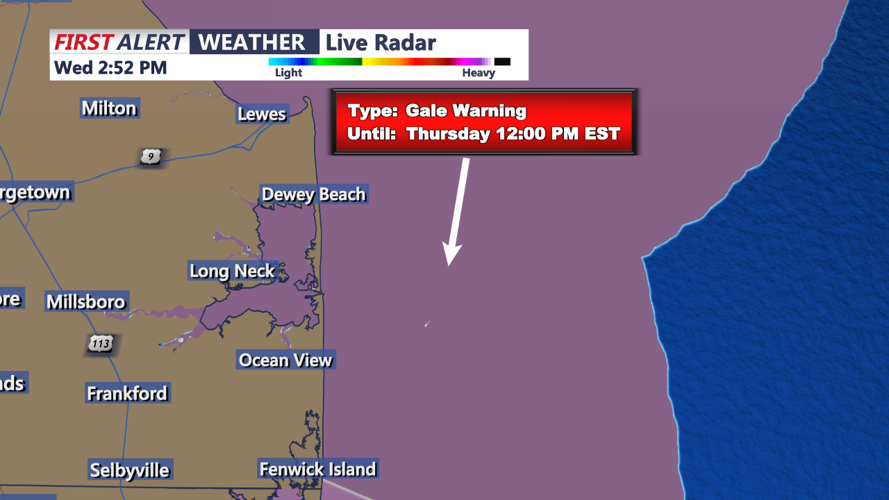 Rain and Strong Winds Expected Across Delmarva Wednesday Night ...