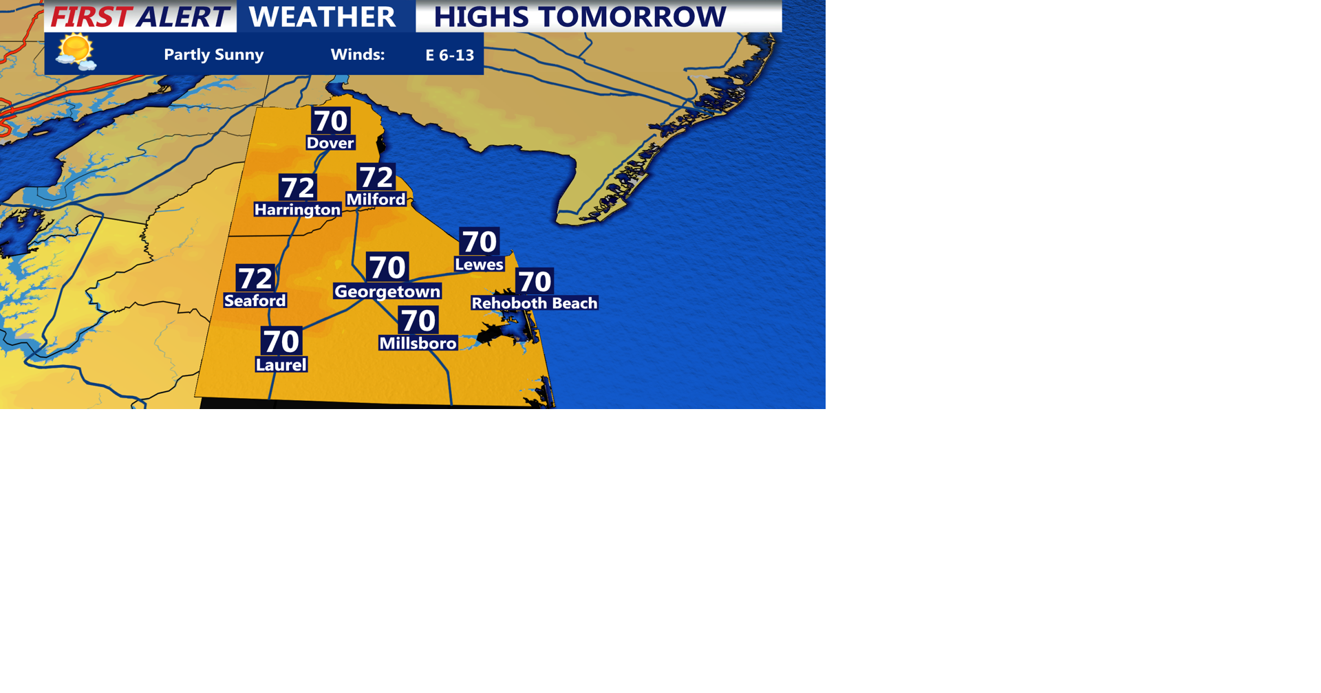 Cool, dry weather continues across Sussex County through Friday ...