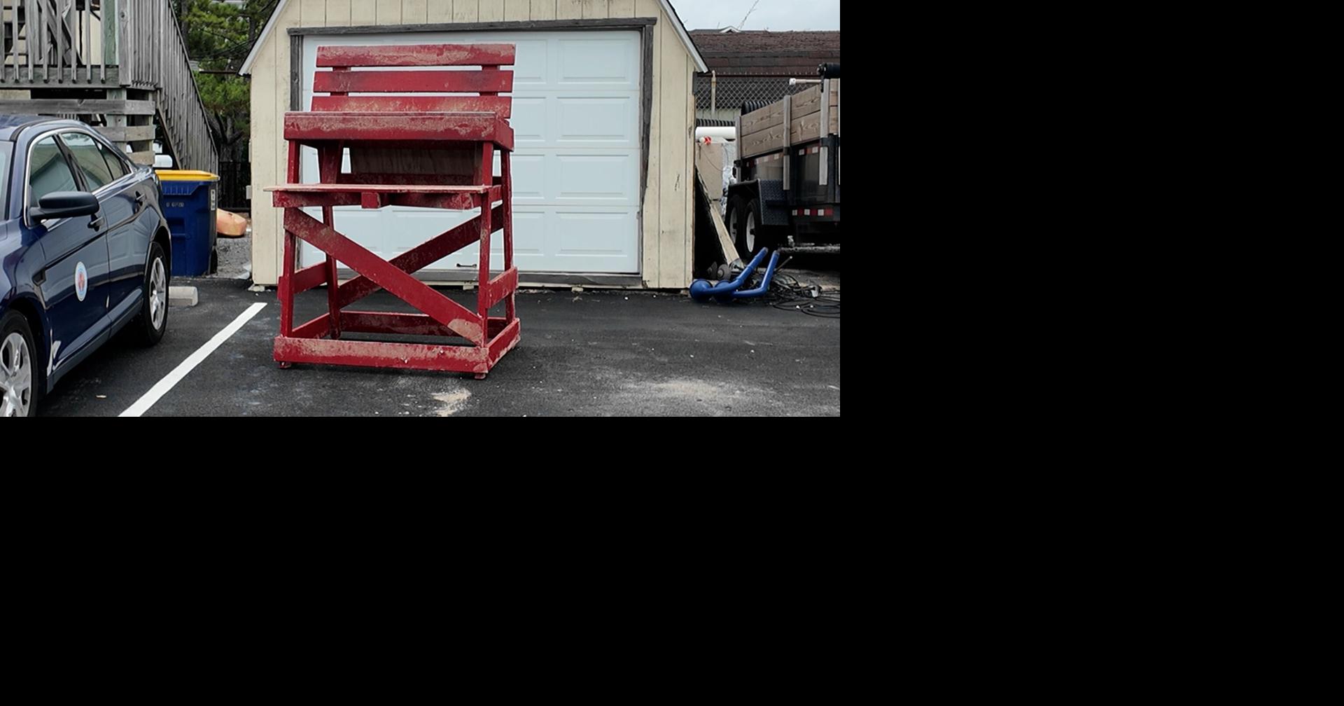 UPDATE: Red lifeguard chair from New Jersey washes up on Fenwick Island ...