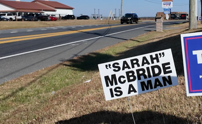 Milton sign attacks Sarah McBride, 'This does not reflect the vast ...