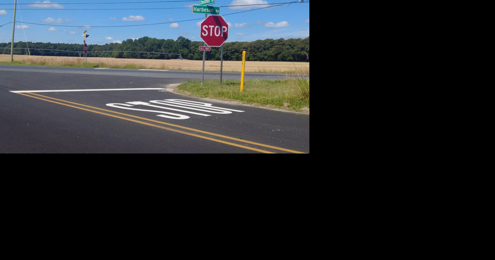 UPDATE: Reaction to new all-way stop signs at Harbeson Road, Chestnut ...