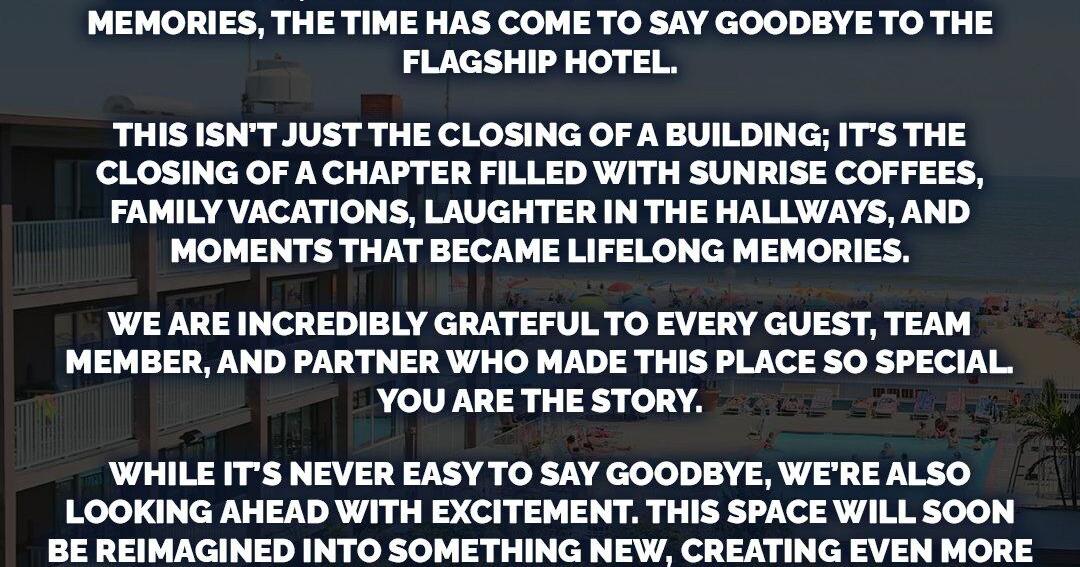 Flagship Oceanfront Hotel in Ocean City to close, marking end of an era ...